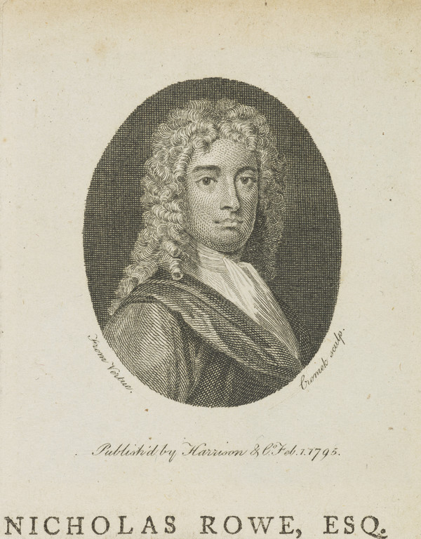 Nicholas Rowe, 1674 - 1718. Poet Laureate and dramatist by Robert ...