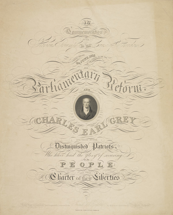 Charles Grey, 2nd Earl Grey, 1764 - 1845. Prime Minster (Commemoration ...
