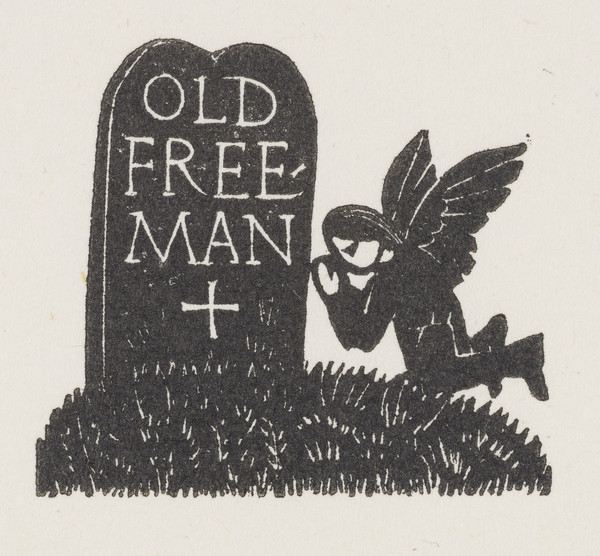 Gravestone with Angel ('Old Freeman') [P 61] by Eric Gill | National ...