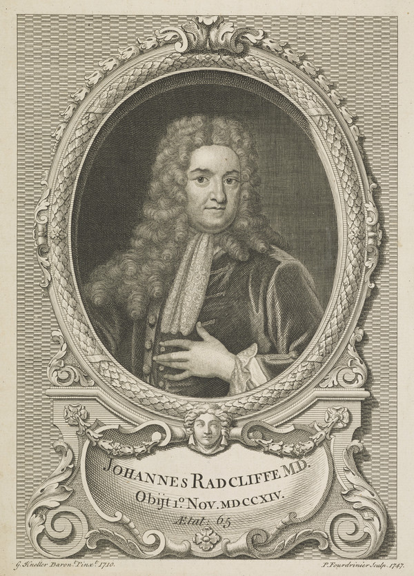 John Radcliffe, 1650 - 1714. Physician by Paul (Pierre) Fourdrinier ...