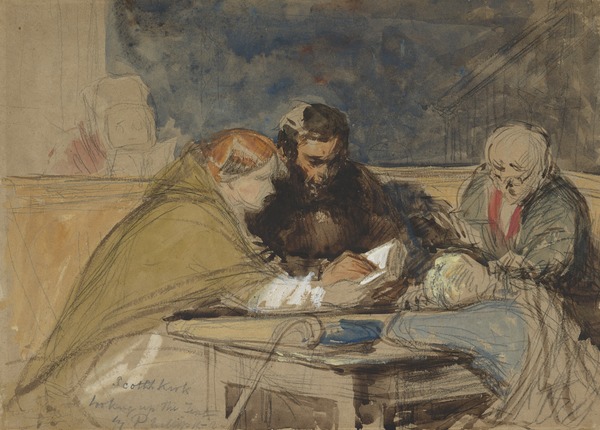 Looking Up the Text by John Phillip | National Galleries of Scotland