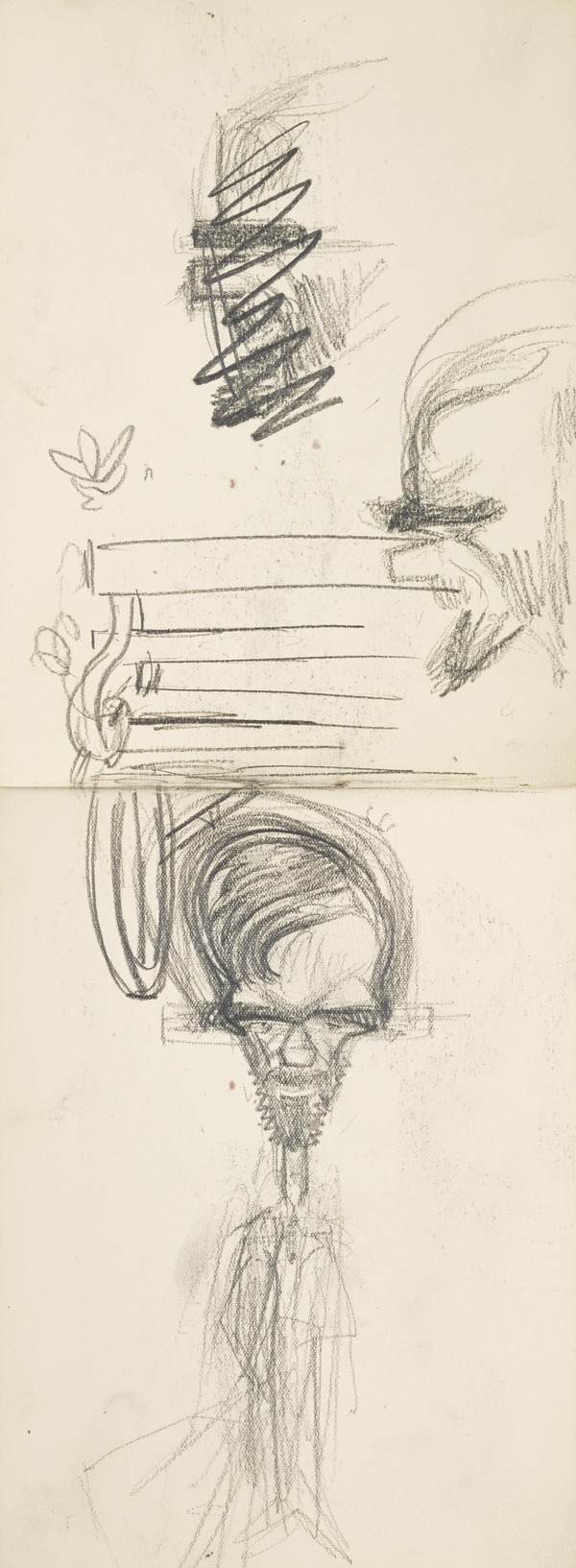 Sketch of a man's head with glasses by Emilio Coia | National Galleries ...
