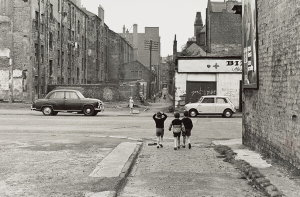 An Eye on the Street, Glasgow 1968 (Boys in street with two cars) by ...