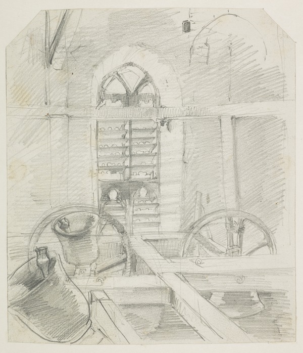Study of the Interior of a Bell Tower by William Bell Scott | National ...