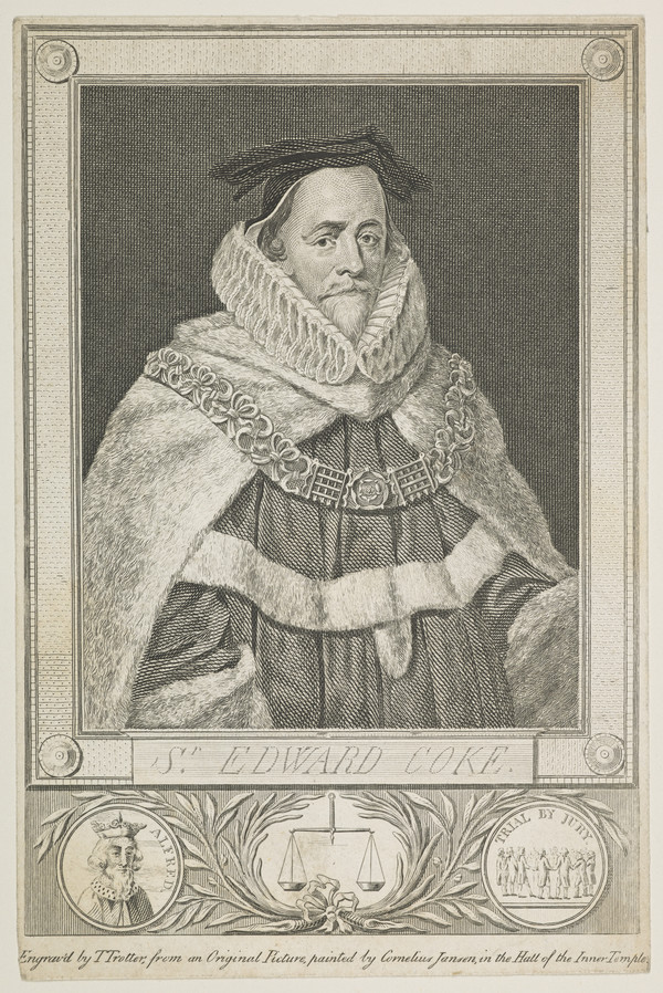 Sir Edward Coke, 1552 - 1634. Lord Chief Justice of England by Thomas ...