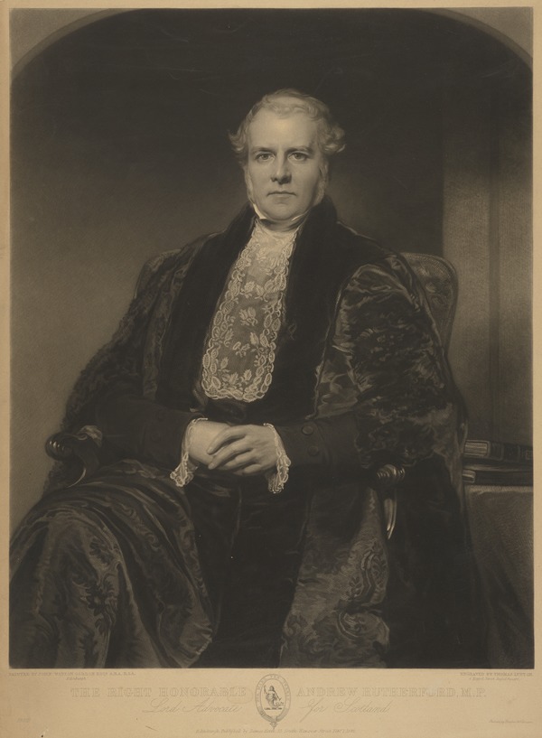 Andrew Rutherfurd, Lord Rutherfurd, 1791 - 1854. Judge by Thomas Goff ...