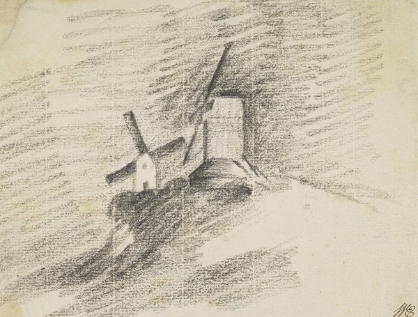Two Windmills by George Frost | National Galleries of Scotland