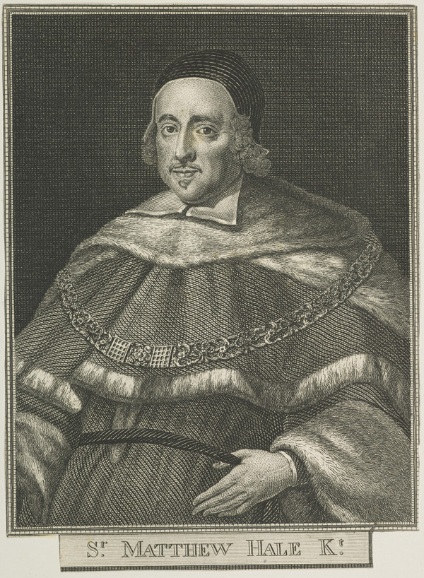 Sir Matthew Hale, 1609 - 1676. Chief Justice of England by Thomas ...