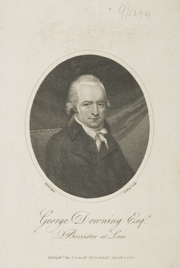 George Downing, 1762 - 1800. Barrister at Law by William Ridley ...