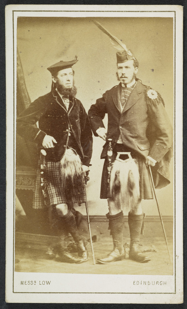 Portrait of Two Men in Highland Dress, Edinburgh by Messrs Low ...