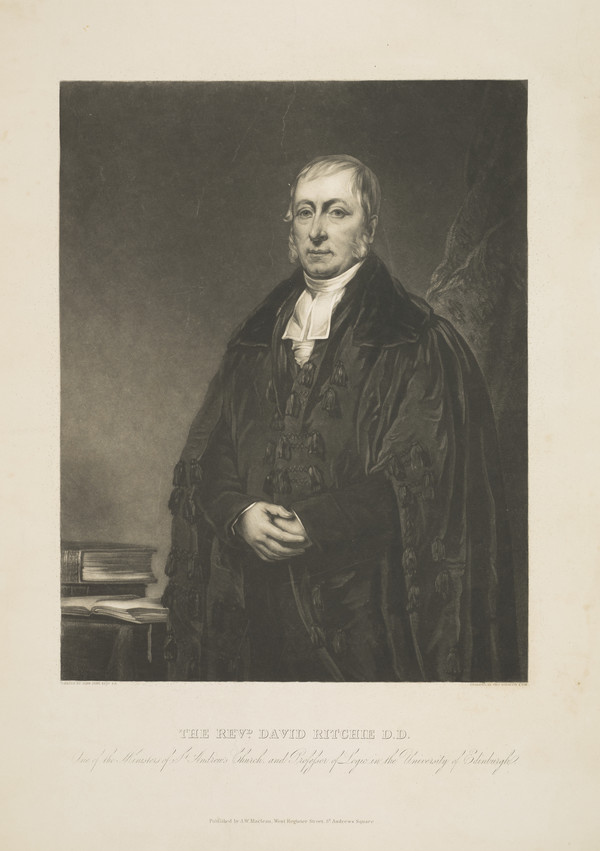 Rev. David Ritchie. 1763 - 1844. Professor of Logic, Edinburgh ...