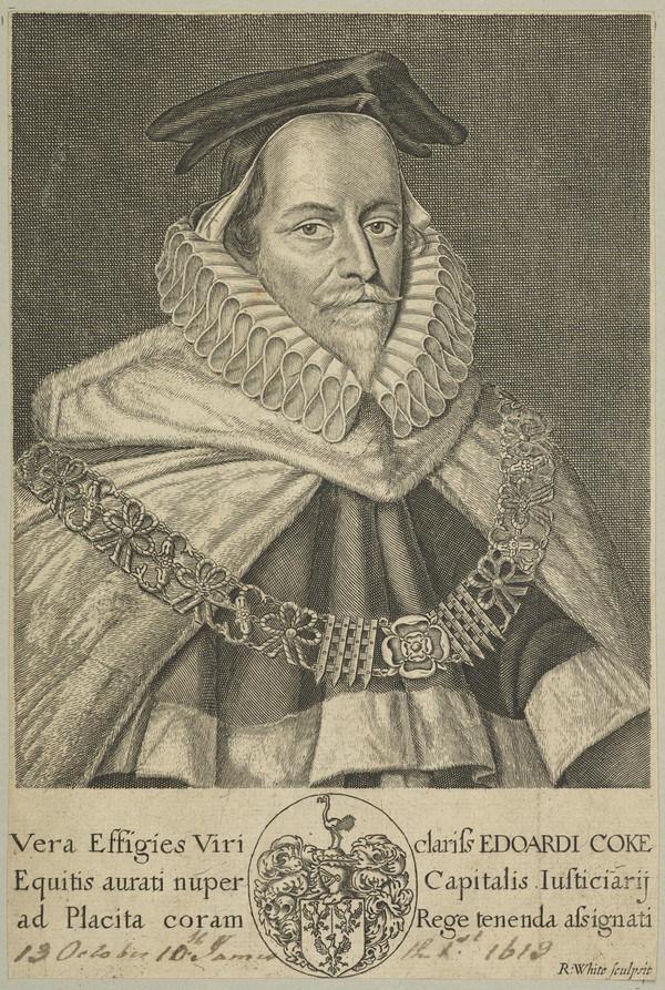 Sir Edward Coke, 1552 - 1634. Lord Chief Justice of England by Robert ...