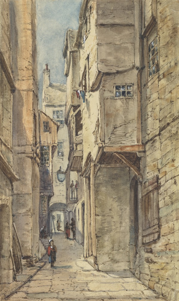 An Unidentified Edinburgh Wynd - Blyth's Close (?) by Henry G. Duguid ...