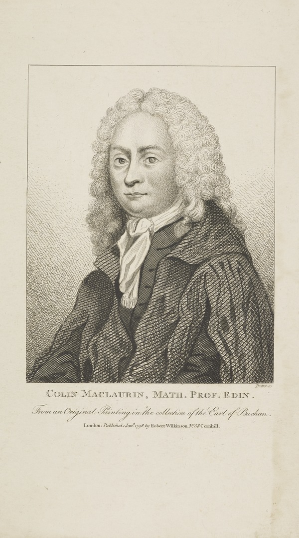 Colin Maclaurin, 1698 - 1746. Mathematician by Thomas Trotter ...