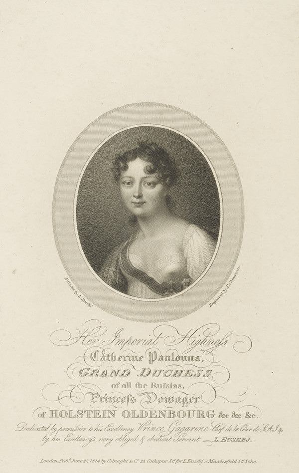 Catherine Pavlovna, 1788 - 1819. Duchess of Oldenburg by Thomas ...