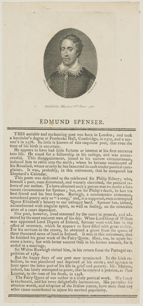 Edmund Spenser, c 1552 - 1599. Poet by Philip Audinet | National ...