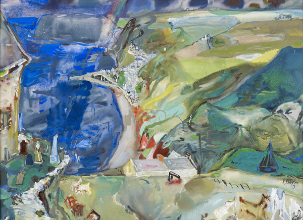 Gardenstown from the Old Churchyard by Sir Robin Philipson | National ...