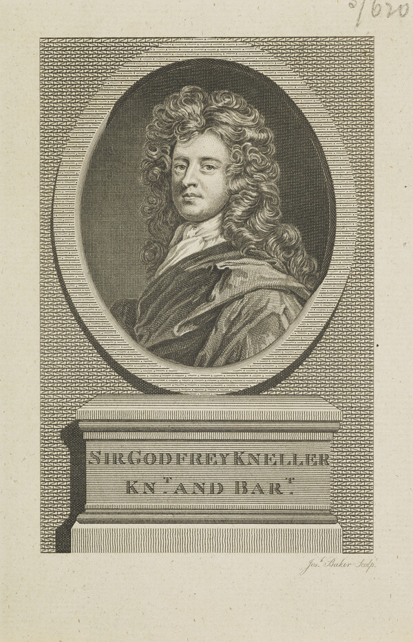 Sir Godfrey Kneller, 1646 - 1743. Portrait painter by Joseph Baker ...