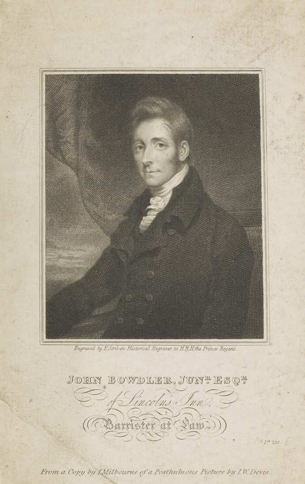 John Bowdler, 1783 - 1815. Barrister and author by Edward Scriven ...