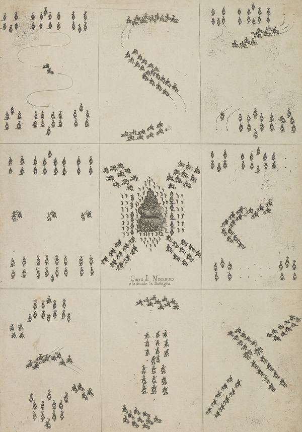 Nine diagrams of the choreography for the equestrian ballet Proteus and ...