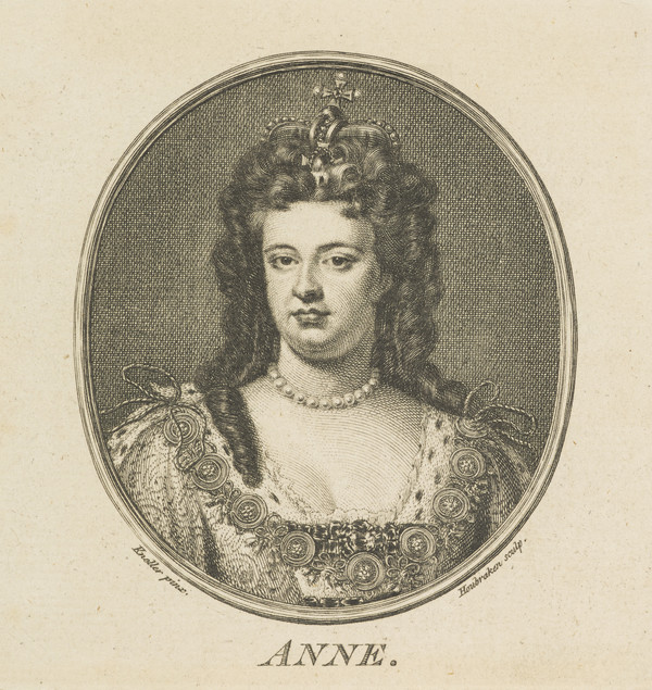 Queen Anne, 1665 - 1714. Reigned 1702 - 1714 by Jacobus Houbraken ...