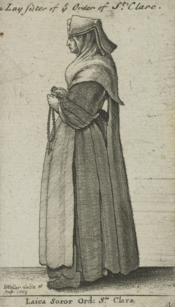 Lay Sister of the Order of St Clare by Wenceslaus Hollar | National ...