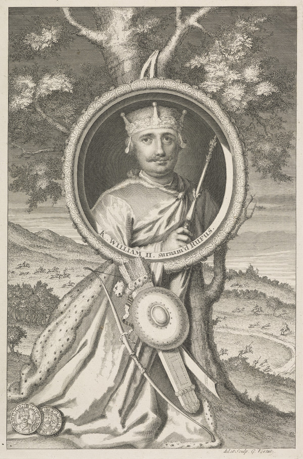 William ('Rufus') II, d. 1100. King of England by George Vertue ...