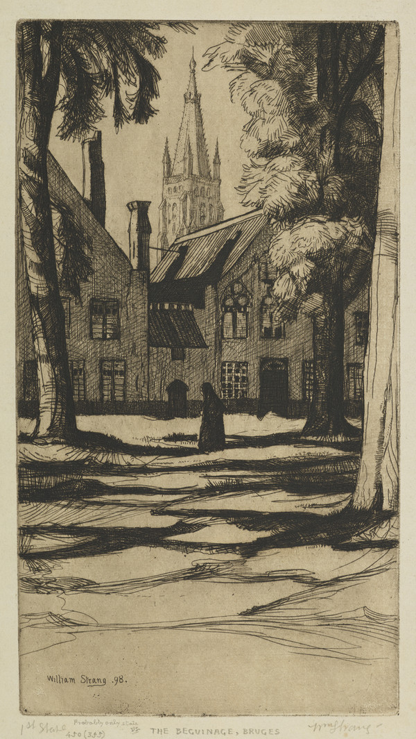 The Beguinage, Bruges: Illustration to 'Western Flanders' (Strang No ...