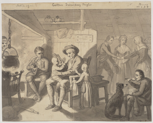 Illustration to 'The Cottar's Saturday Night' by David Allan | National ...