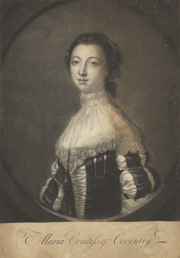 Maria Gunning, Countess of Coventry, 1733 - 1760. 1st wife of George ...