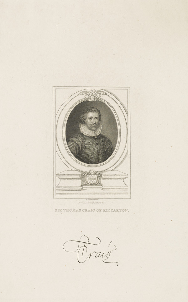 Sir Thomas Craig of Riccarton, 1538 - 1608 by William Home Lizars ...