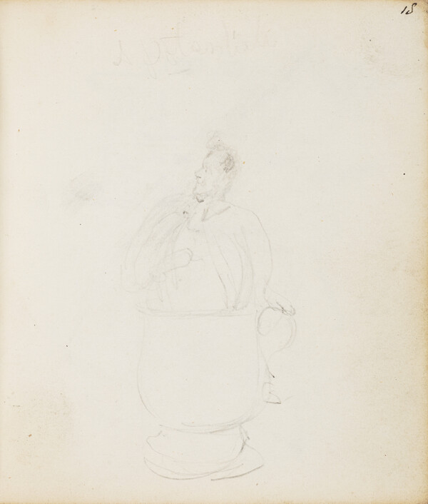 Sketch of a Man in a Teacup by Alexander Abernethy Ritchie | National ...