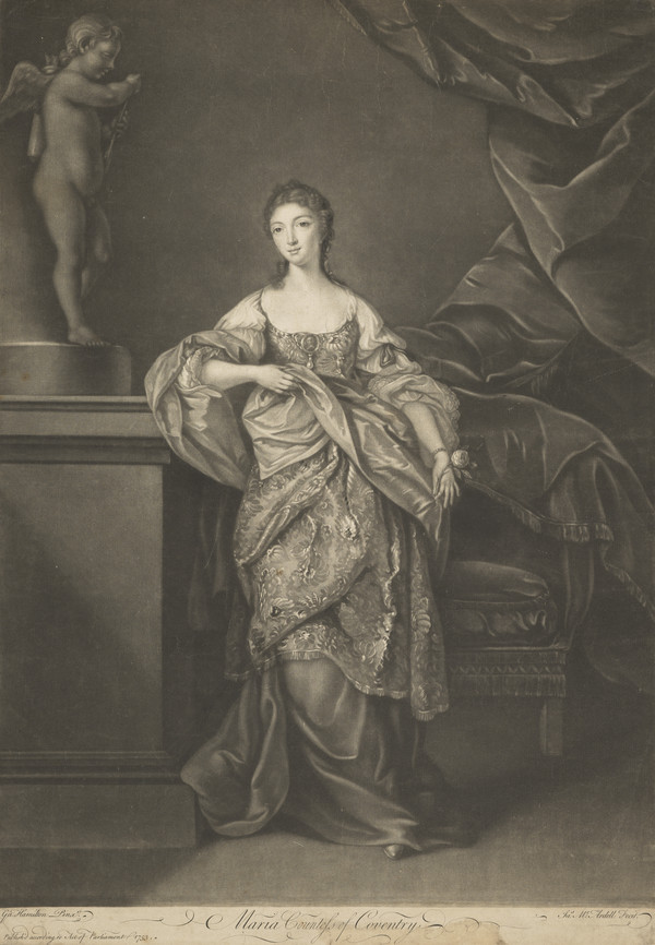 Maria Gunning, Countess of Coventry, 1733 - 1760. 1st wife of George ...