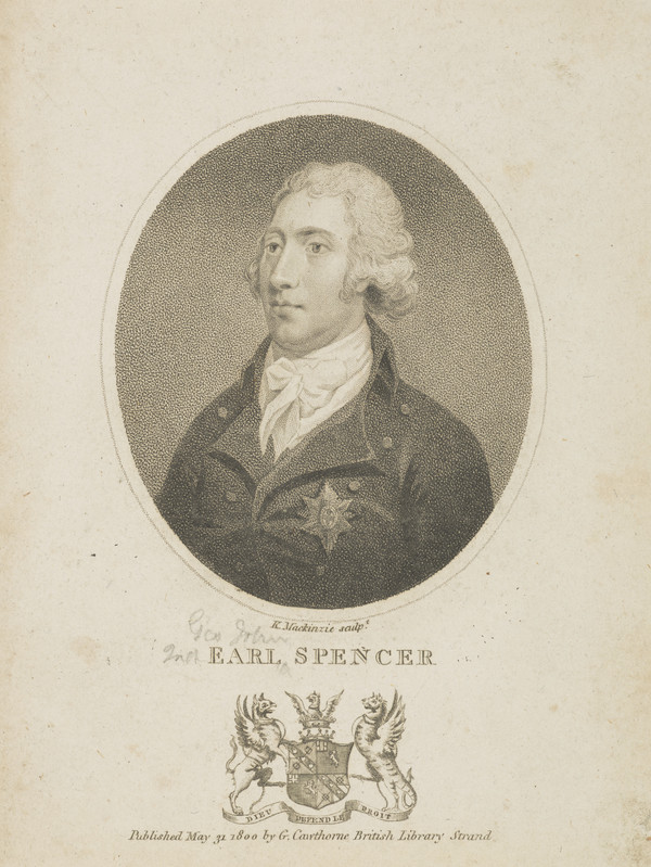 George John Spencer, 2nd Earl Spencer, 1758 - 1834. Book collector by K ...