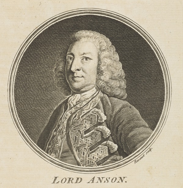 George Anson, 1st Baron Anson, 1727 - 1759. Admiral by Ravenet ...