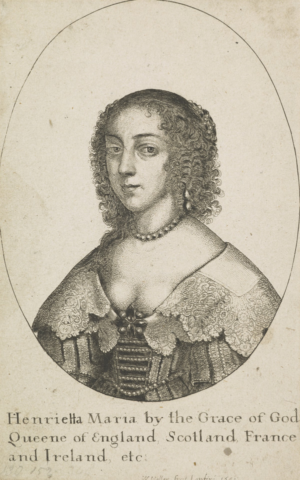 Queen Henrietta Maria, 1609 - 1669. Queen of Charles I by Wenceslaus ...