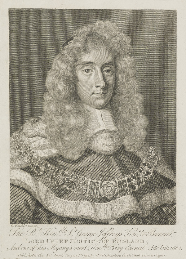 George Jeffreys, 1st Baron Jeffreys, 1648 - 1689. Lord Chancellor ...