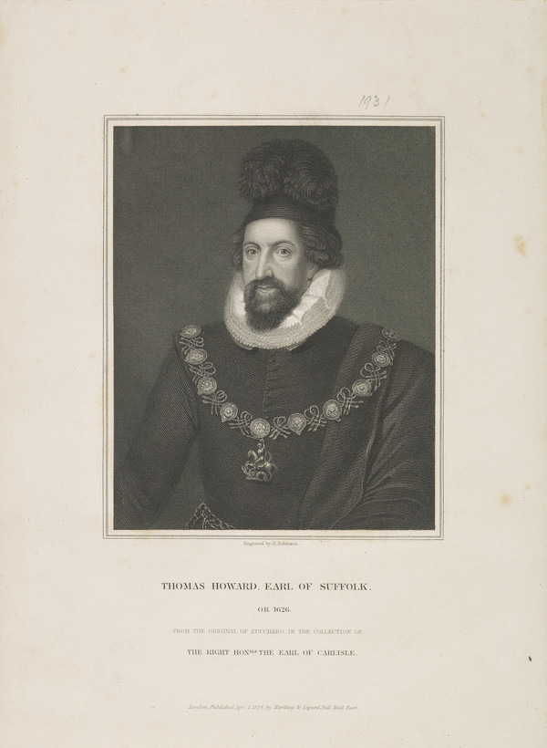 Thomas Howard, 1st Earl of Suffolk, 1561 - 1626 by John Henry Robinson ...