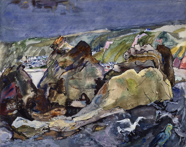 Rocks at Gardenstown by Sir Robin Philipson | National Galleries of ...