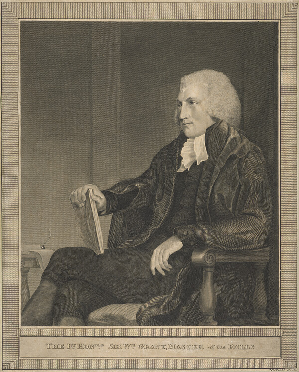 The Right Honourable (Sir) William Grant, 1752 - 1832. Master of the ...