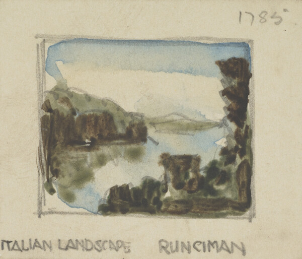 Italian River Landscape with a Hermit by Stanley Cursiter | National ...