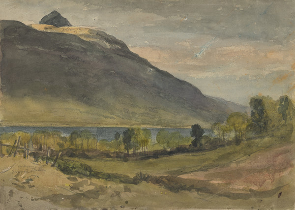 Mountainside above a Loch by Sir John James Stuart | National Galleries ...