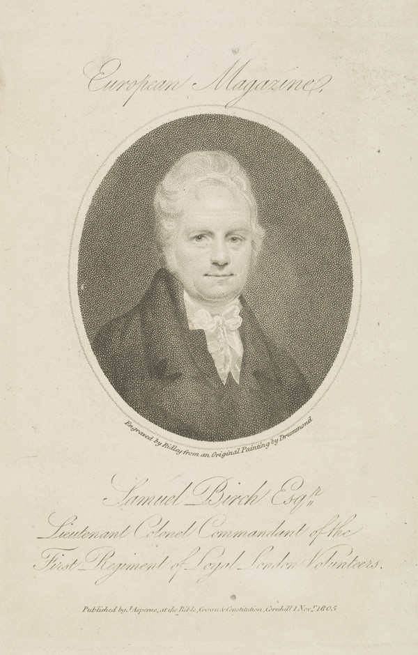 Samuel Birch, 1757 - 1841. Alderman of London; pastrycook and dramatist ...