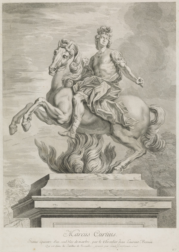 Bernini's Equestrian Statue of Marcus Curtius by Louis Desplaces ...