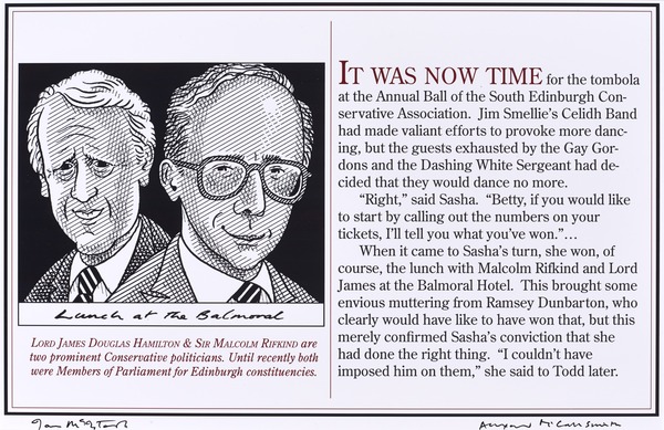 Lord James Douglas Hamilton & Sir Malcolm Rifkind (Print from 'A Tale ...