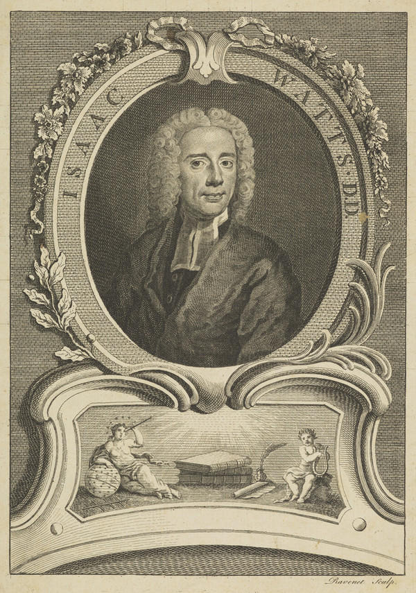Isaac Watts, 1674 - 1748. Non-conformist divine and hymn-writer by Simon Francois Ravenet ...