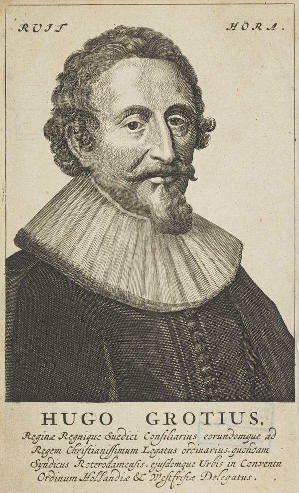 Hugo Grotius (or De Groot), 1583 - 1645. Dutch scholar and statesman ...
