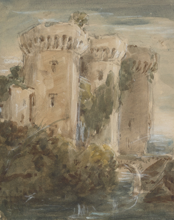 Entrance to a Castle with Three Round Towers by Sir John James Stuart ...