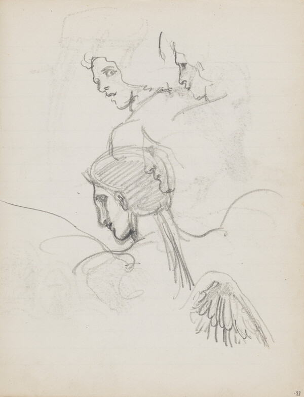 Studies of heads and a wing by George Wilson | National Galleries of ...