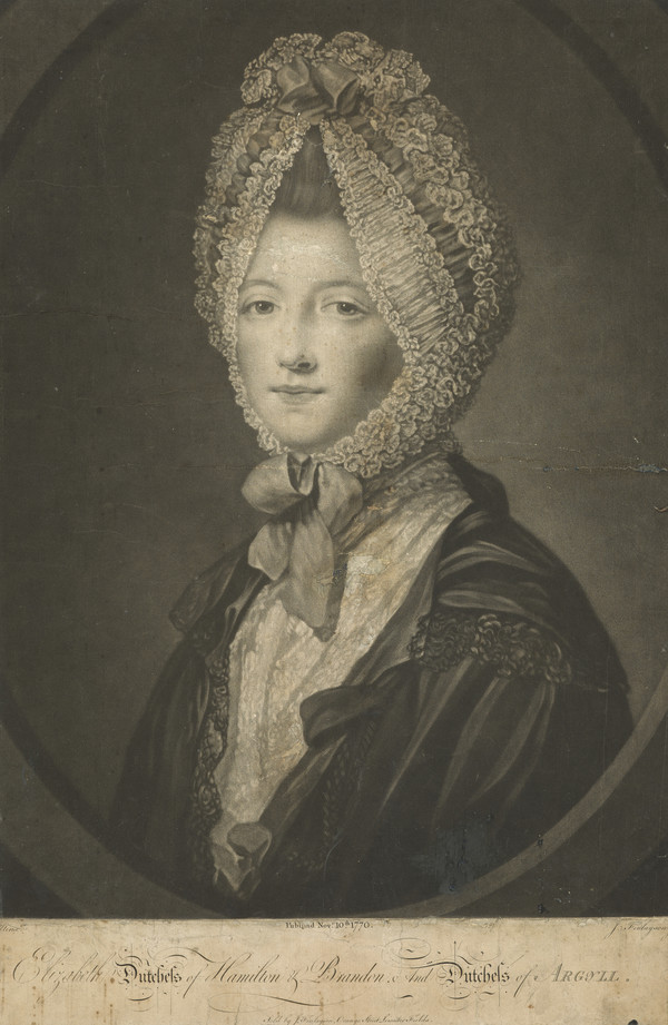 Elizabeth Gunning, Duchess of Hamilton (Later Duchess of Argyll), 1733 ...